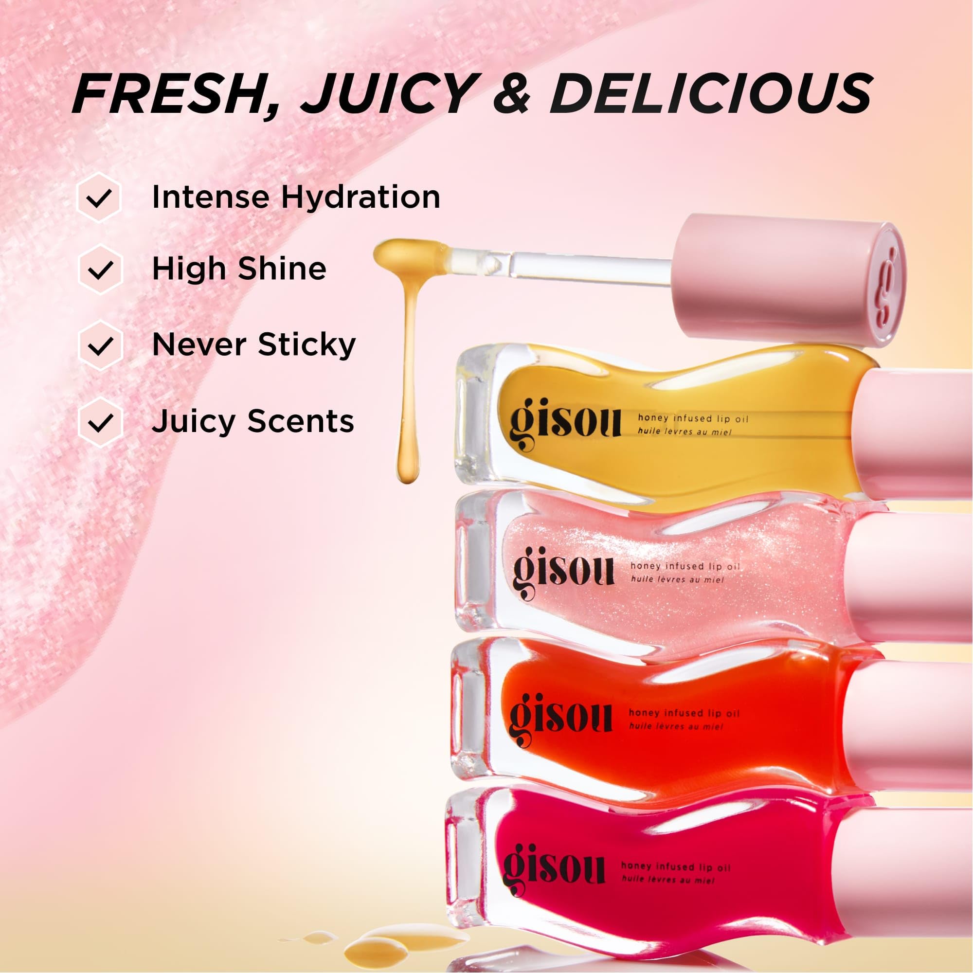 Honey Infused Hydrating Lip Oil Gisou – Glow Skincare