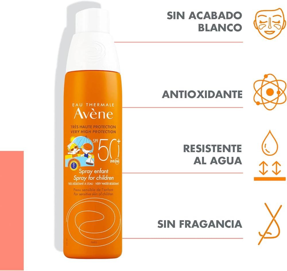 Protector Solar Spray Niños FPS50 Avene – Glow Skincare